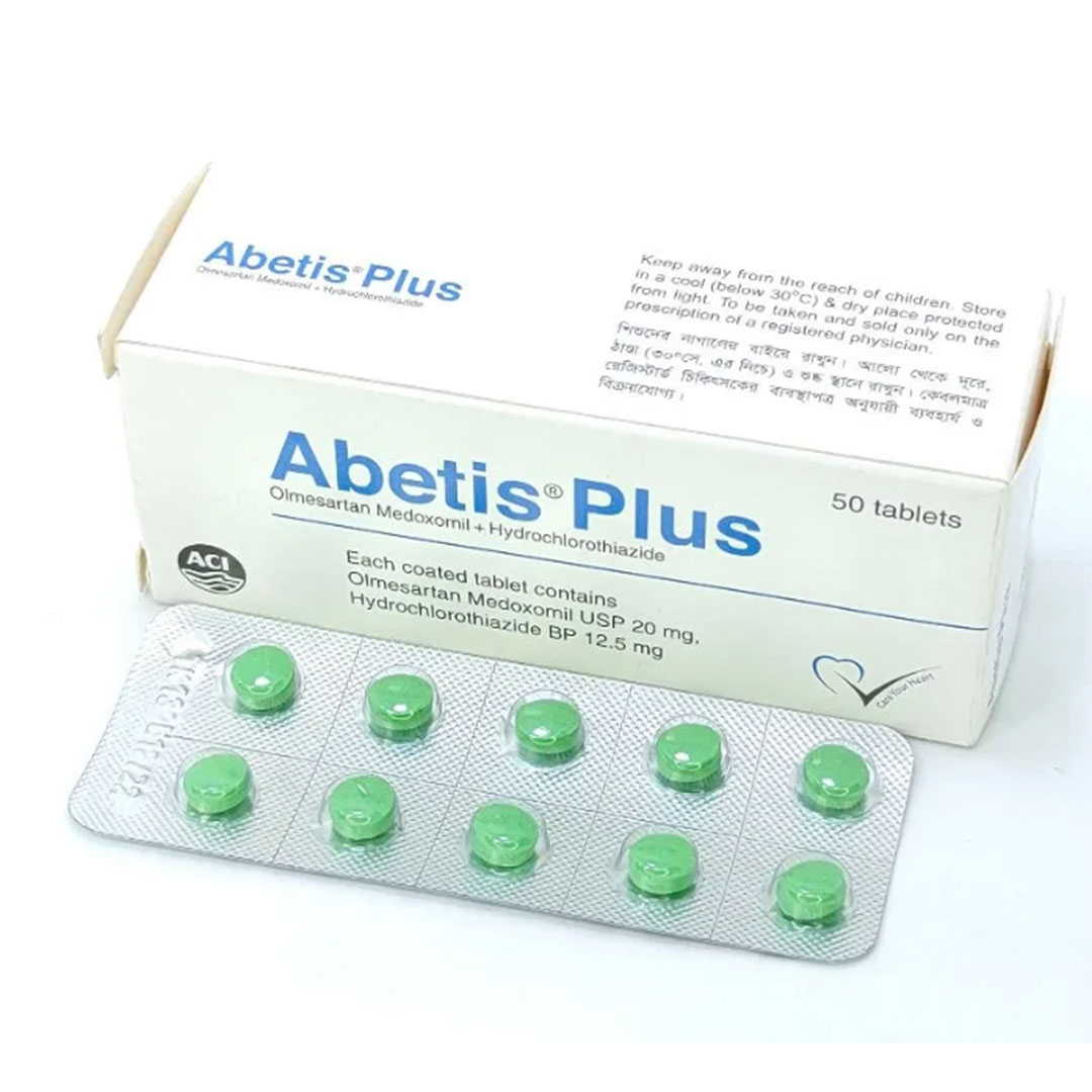 Abetis Plus Tablet 20 mg+12.5 mg (1 Strip=10 Pieces) – BioMed Pharmacy