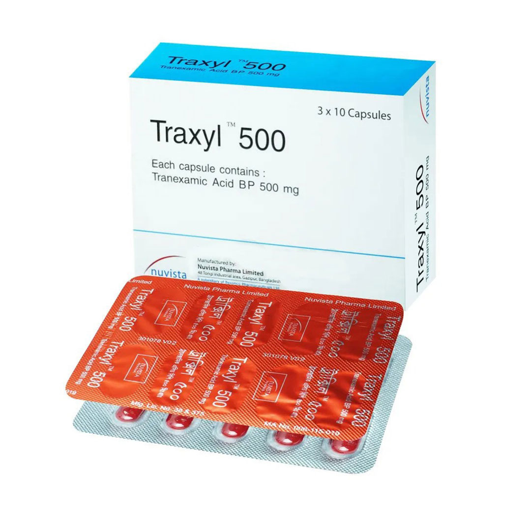 Traxyl Capsule 500 mg (1 Strip=10 Pieces) – BioMed Pharmacy